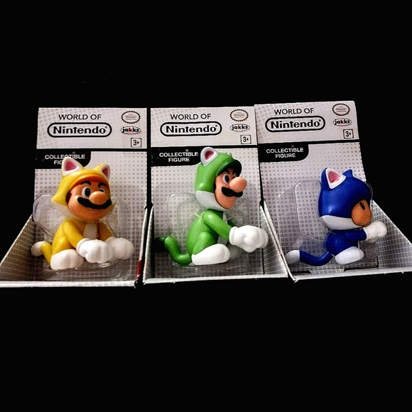 Nintendo | Toys | Cat Bros World Of Nintendo Yellow Mario Green Luigi ...